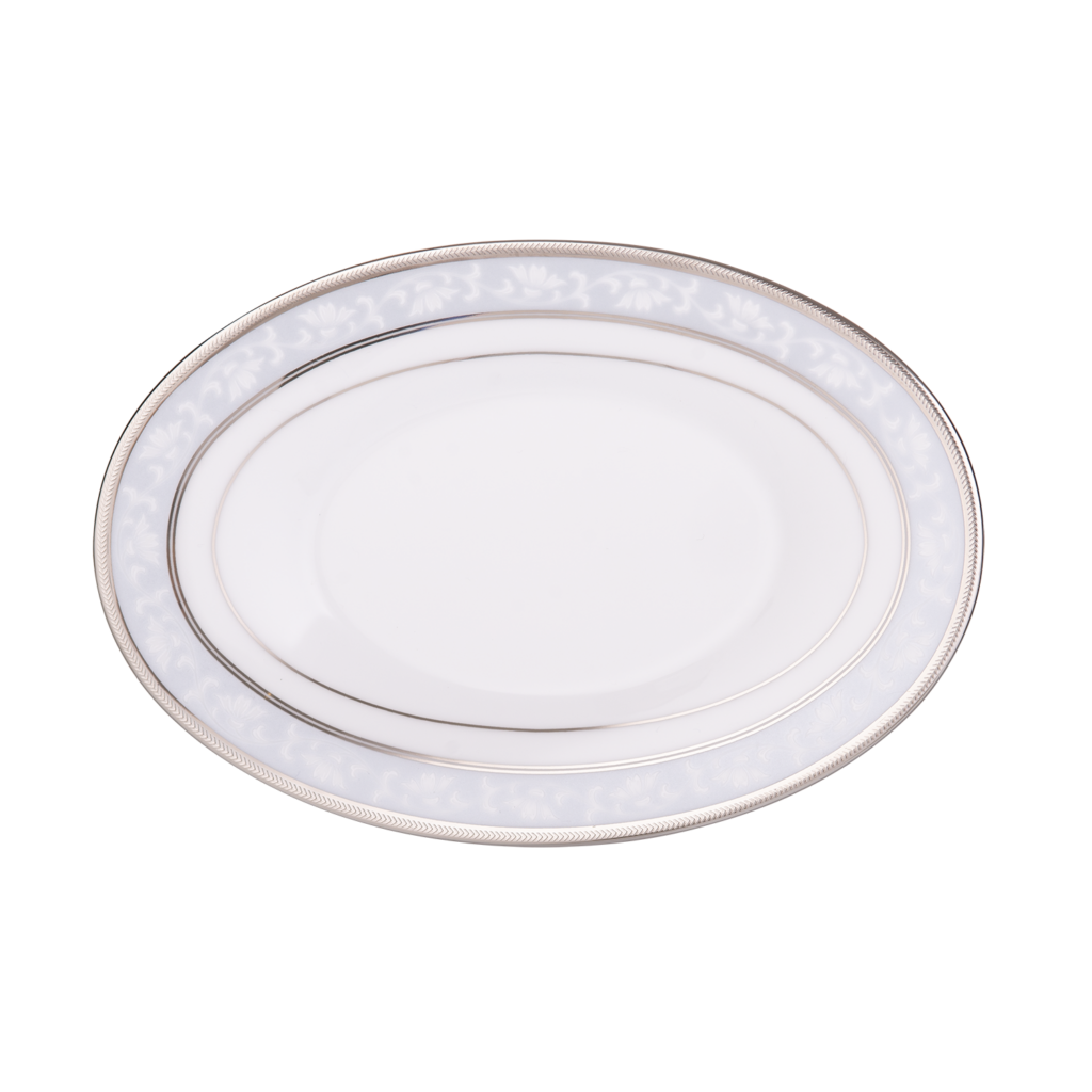 Bình nước sốt và đĩa kê Brunswick Platinum